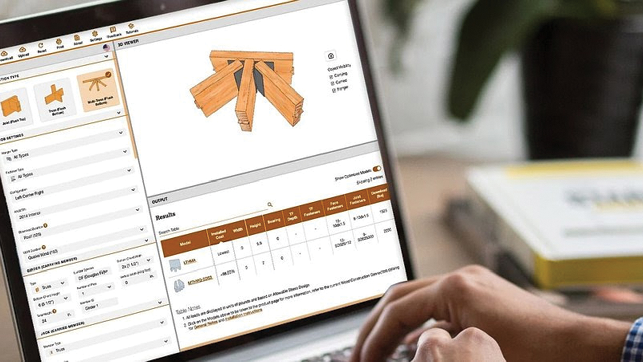Simpson Strong-Tie Hanger Selector app