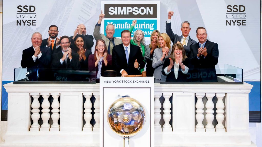 Simpson Manufacturing Co. celebrates 30 years as a public company