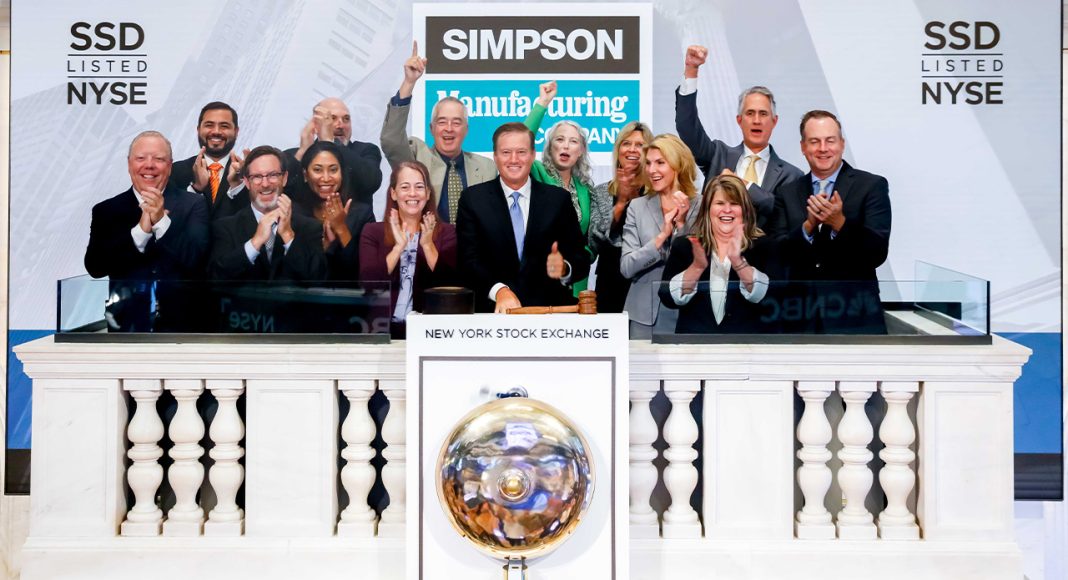 Simpson Manufacturing Co. celebrates 30 years as a public company