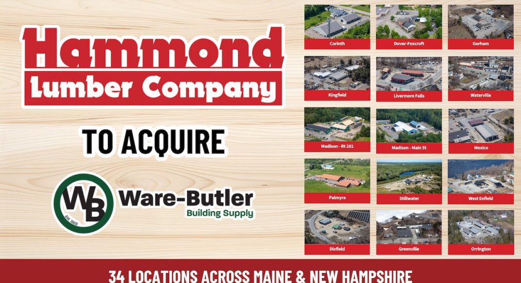 Hammond Lumber Company to Acquire Ware-Butler Building Supply