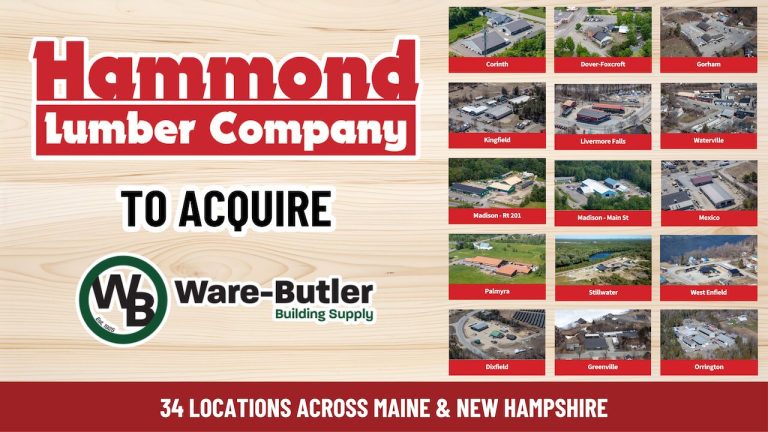Hammond Lumber Company to Acquire Ware-Butler Building Supply