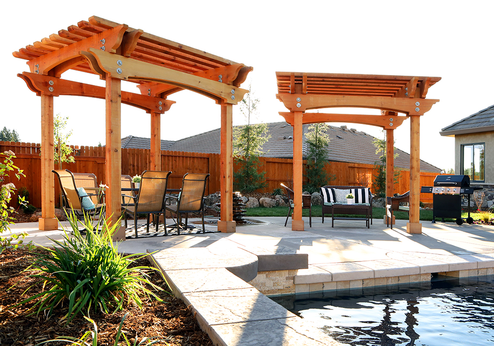 Redwood pergolas provide luxury finish to outdoor living spaces