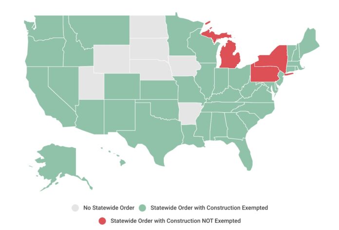 Remaining states with restrictions easing back into construction