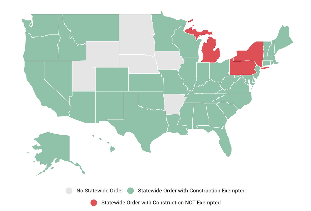 Remaining states with restrictions easing back into construction