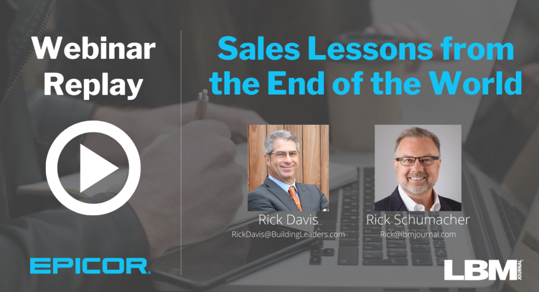 Webinar Replay: Sales Lessons from the End of the World